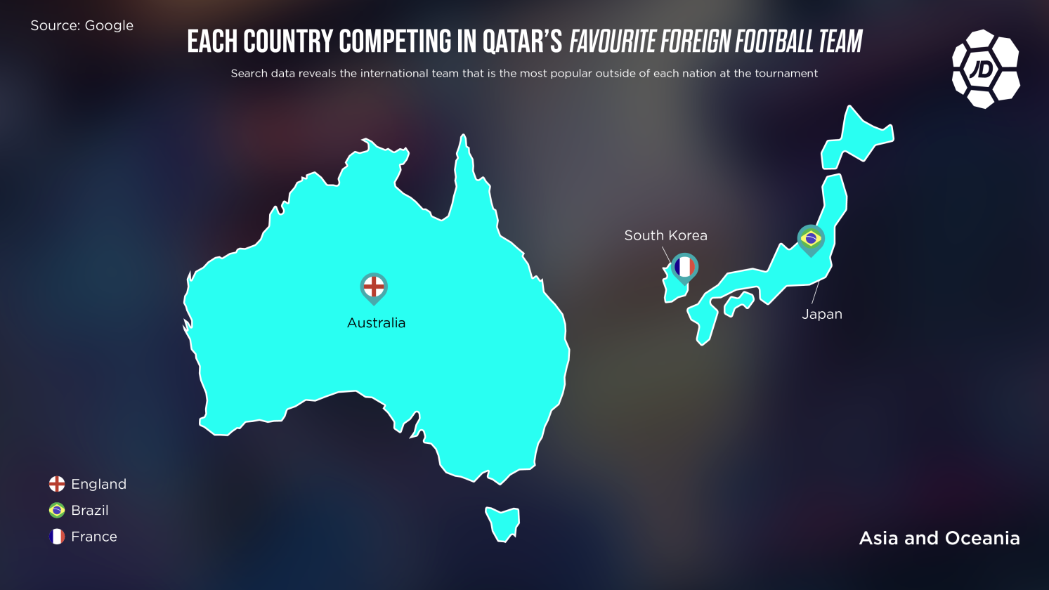 Who Are The Most Googled ‘Foreign Teams’ in Each Country at Qatar